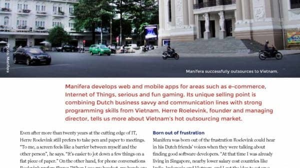 Interesting article about Manifera and software development in Vietnam - Manifera